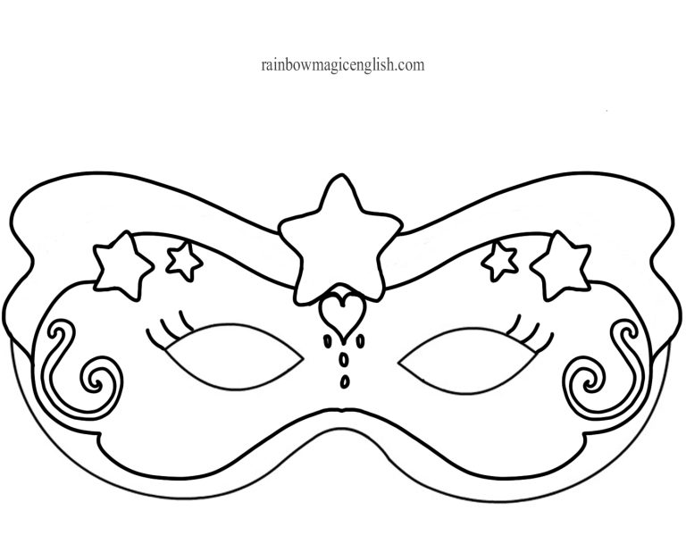 Maschere di Carnevale da colorare e stampare! – Rainbow Magic English