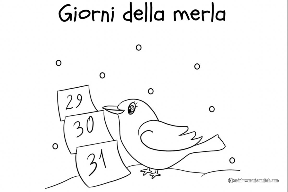 I tre giorni della Merla disegni – Rainbow Magic English