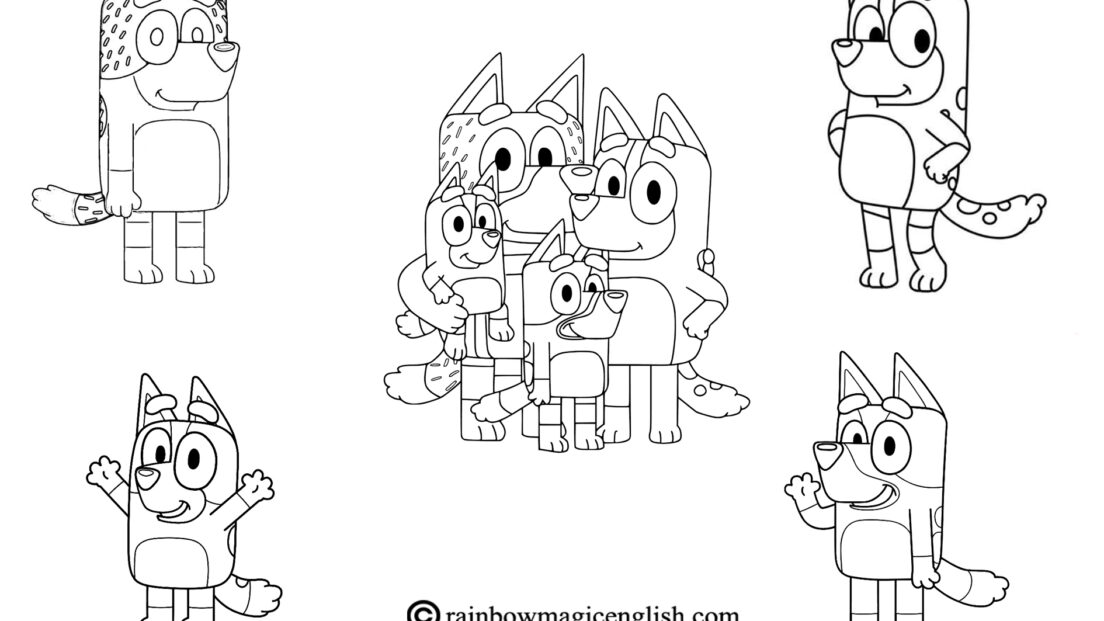 bluey da colorare – Rainbow Magic English