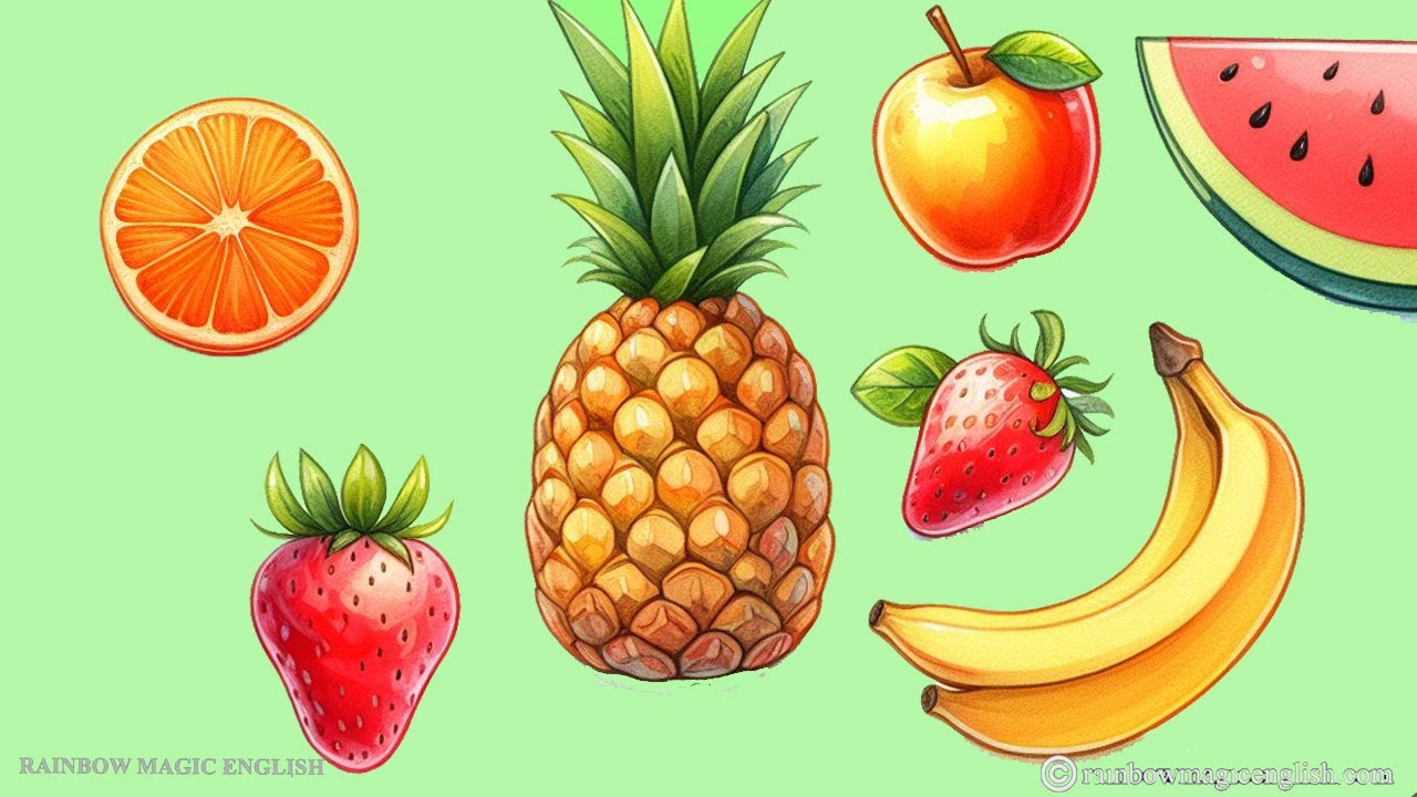 La Frutta in Inglese – Fruits in english – Rainbow Magic English